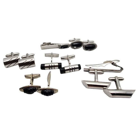 SWANK | Accessories | Anson Swank Cufflinks Tie Tack Clip Lot Silver ...